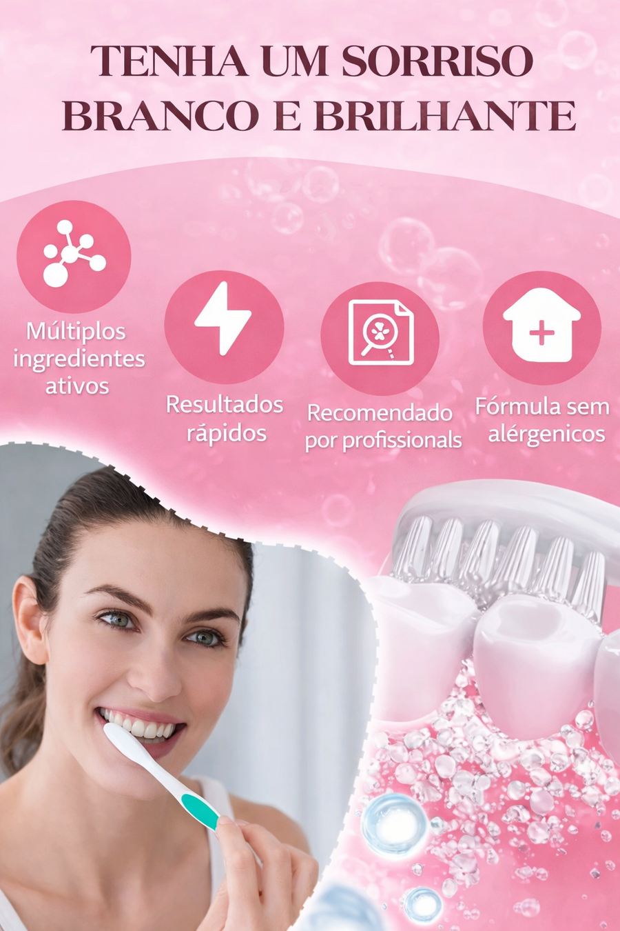 SP-6™ Pasta de Dente Probiótica - Remove Manchas, Clarea e Repara - [C